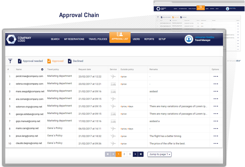 dcs plus | Corporate Self Booking Tool Screenshots